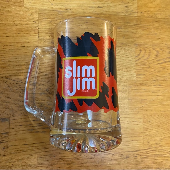 Slim Jim | Dining | Vintage Slim Jim Snap Into A Slim Jim Glass Beer ...
